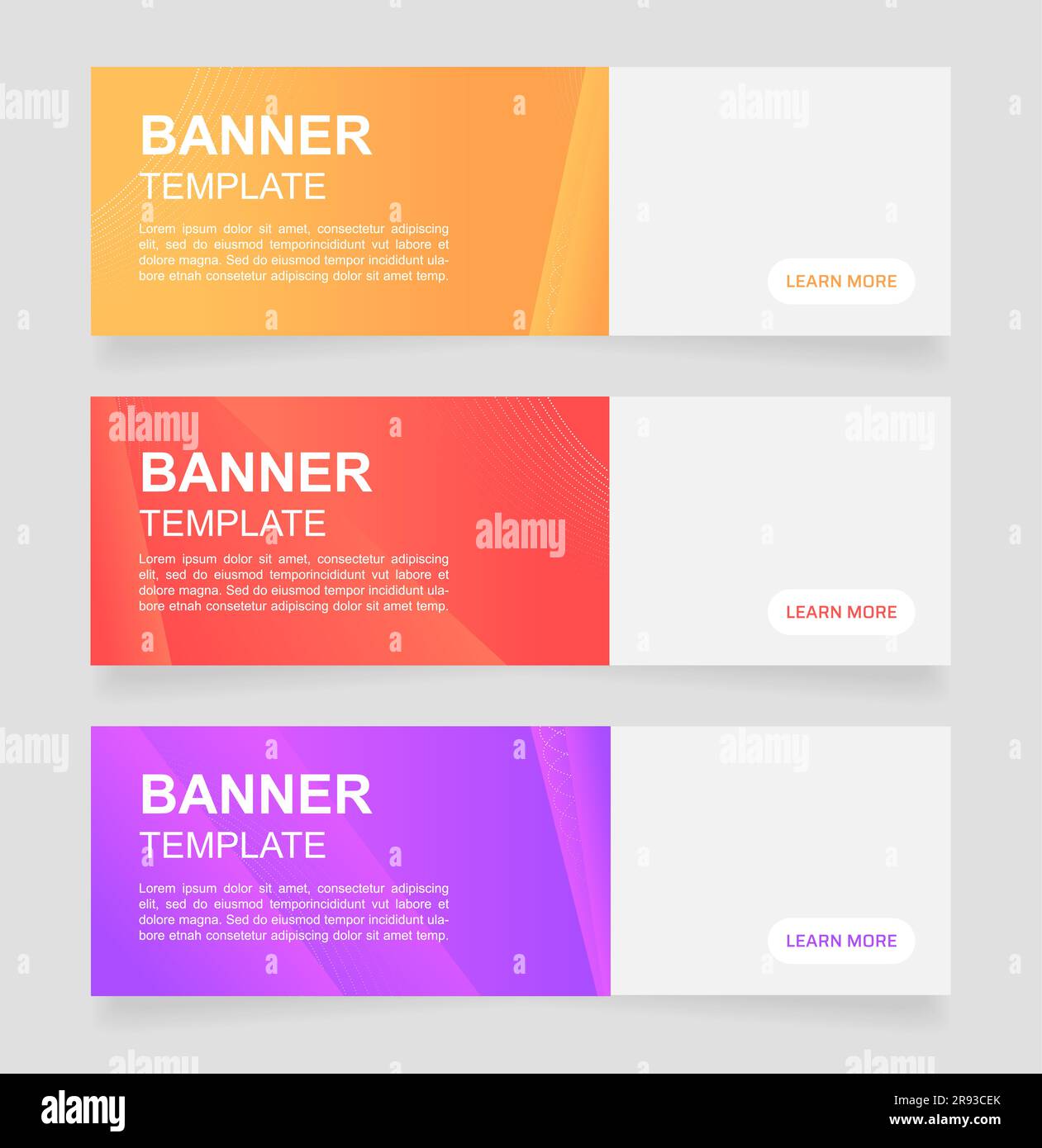 Education courses presentation web banner design template Stock Vector ...