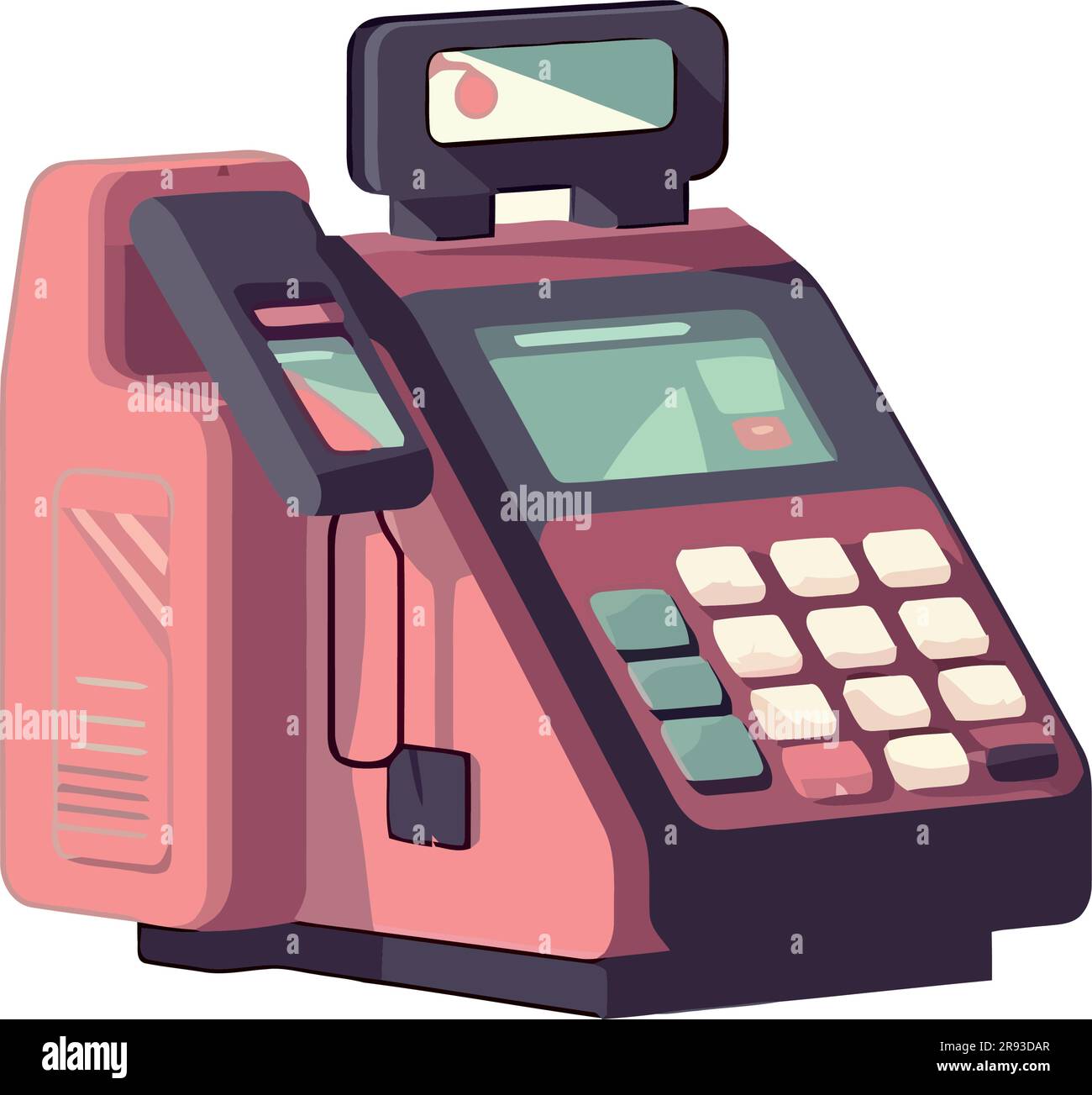 Modern credit card reader over white Stock Vector Image & Art - Alamy