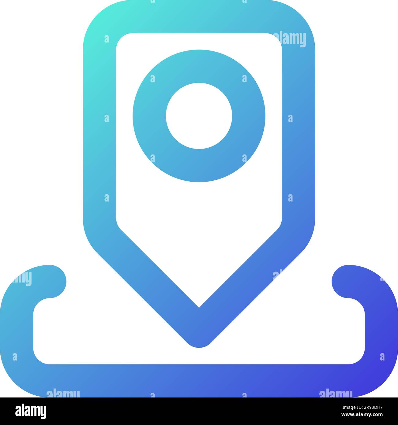 Location Pin Pixel Perfect Gradient Linear Ui Icon Stock Vector Image