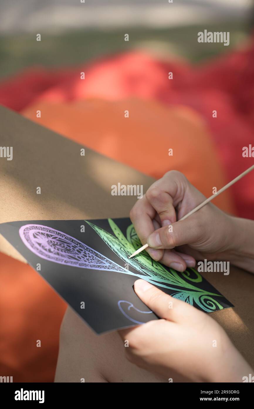 Scratch painting hi-res stock photography and images - Alamy