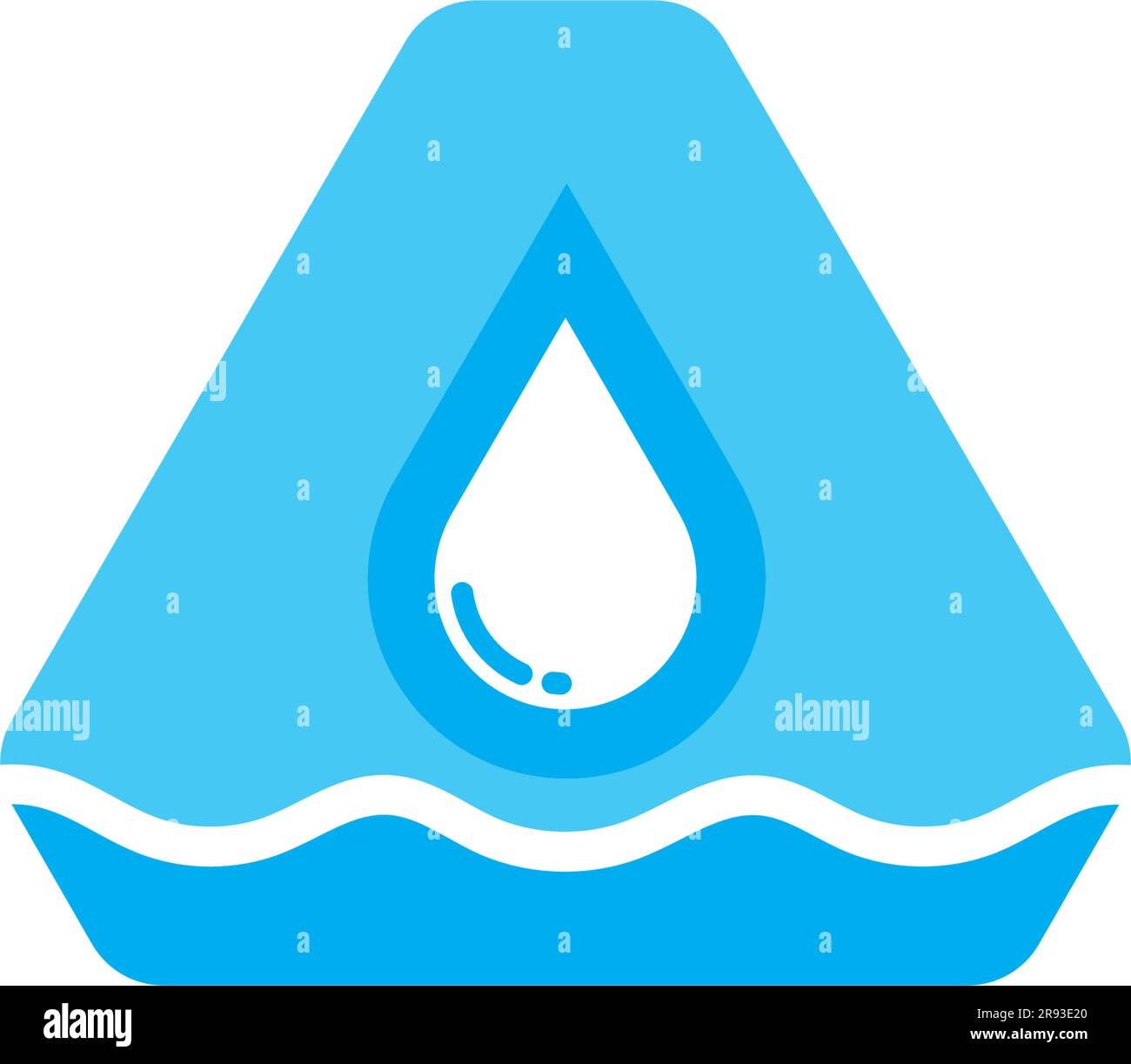 water drop A letter icon vector illustration concept design template ...