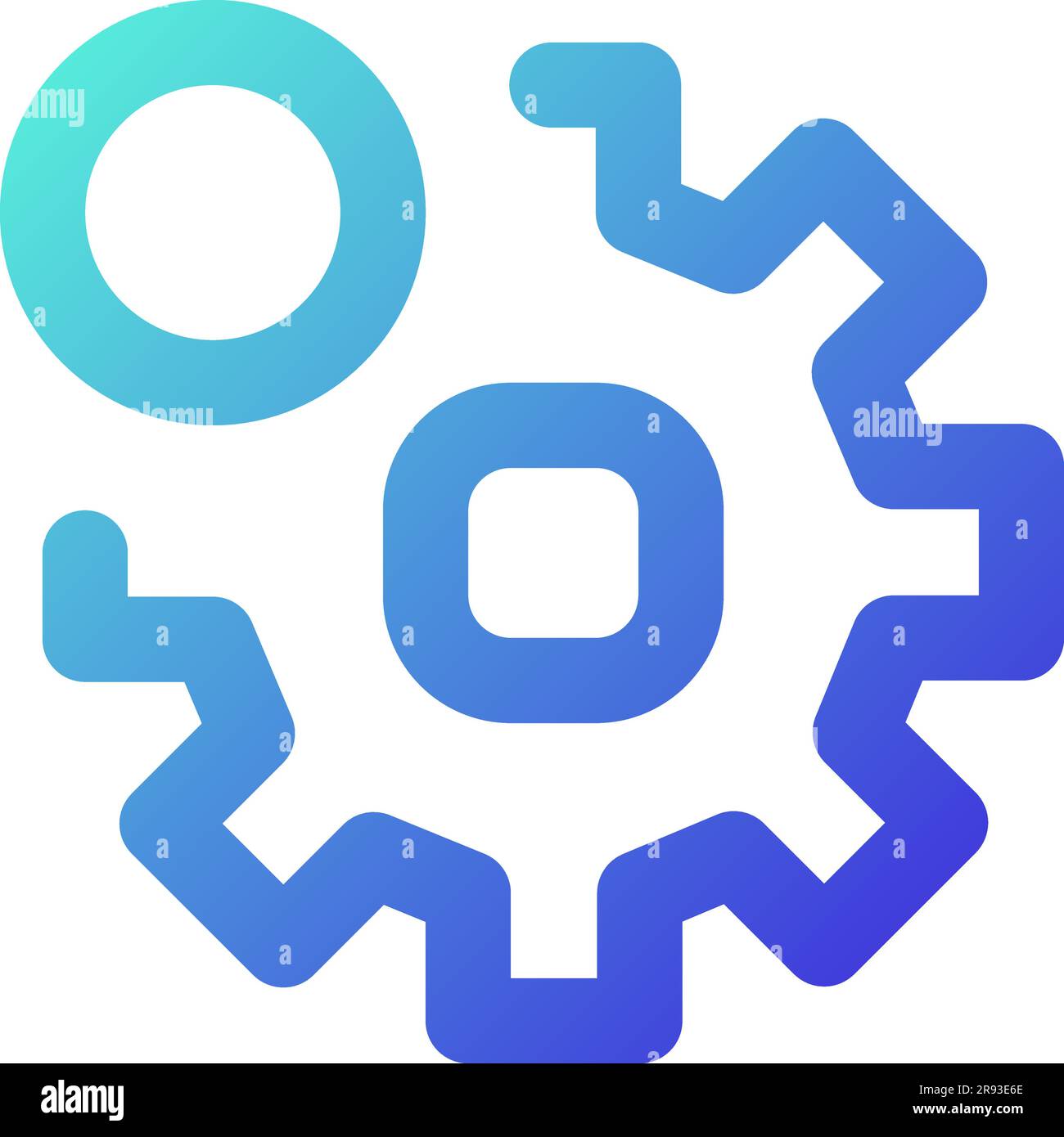 Settings notification pixel perfect gradient linear ui icon Stock Vector Image & Art - Alamy