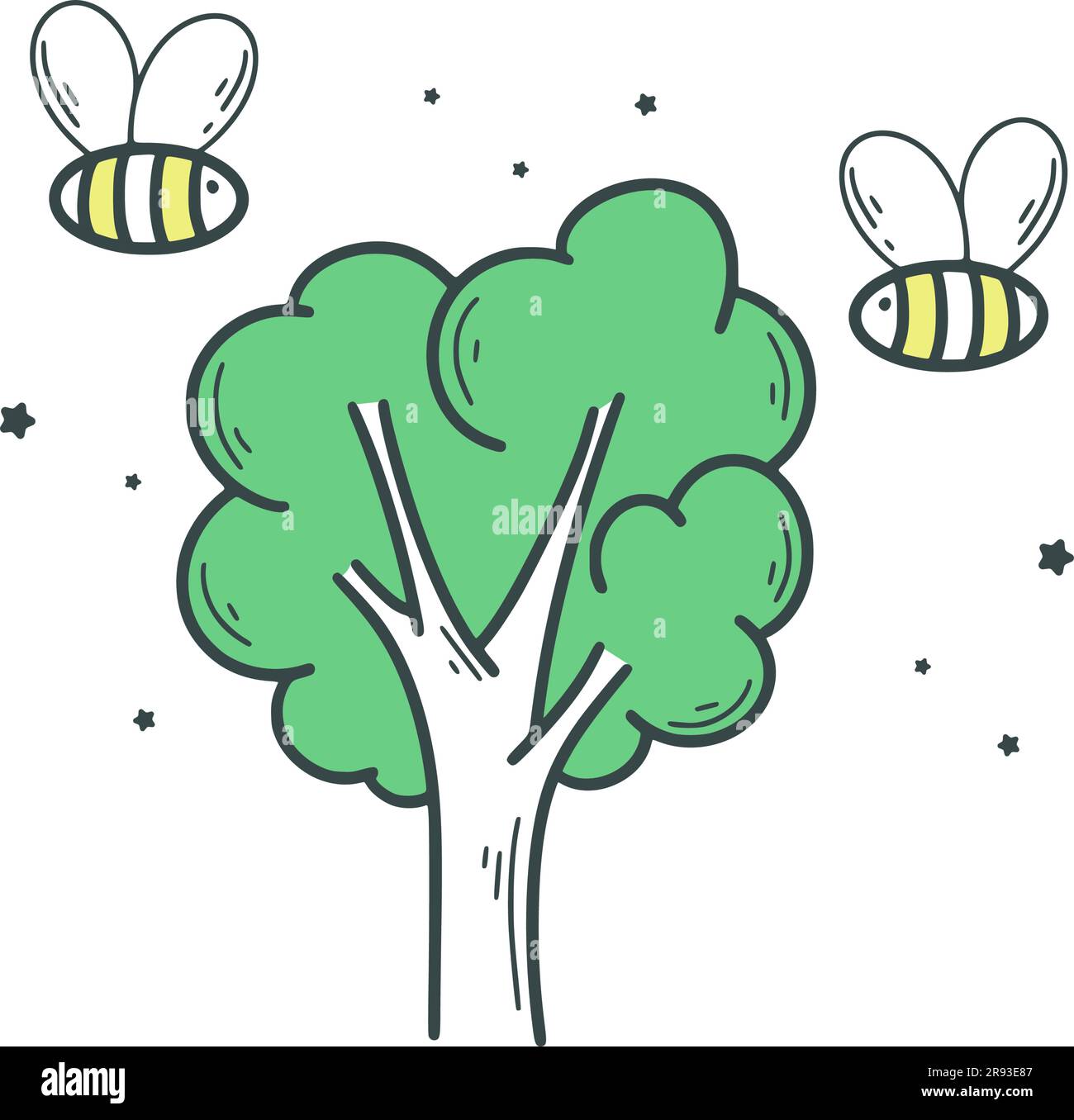 Swarm of bees cartoon hi-res stock photography and images - Alamy