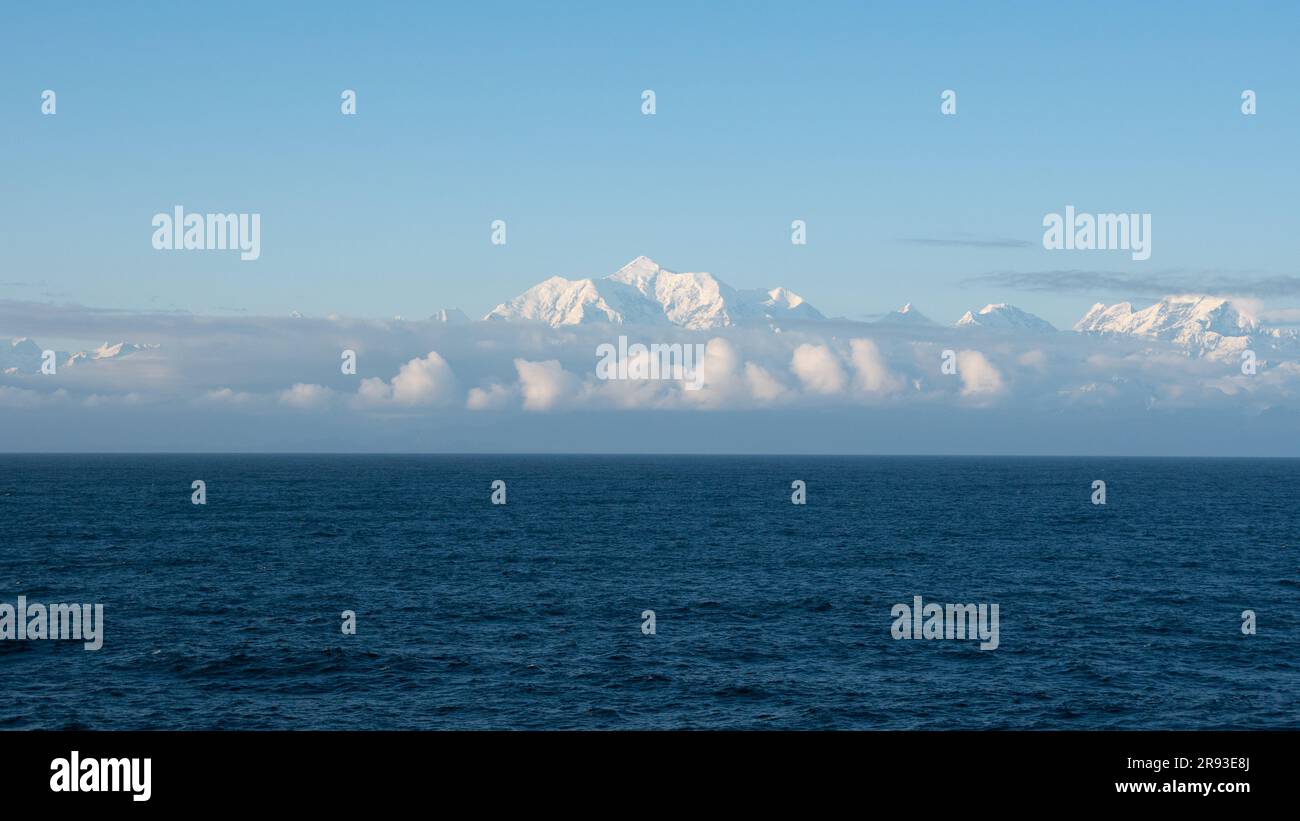 scenery and peaceful mountainscape with ocean horizon. photo of ...