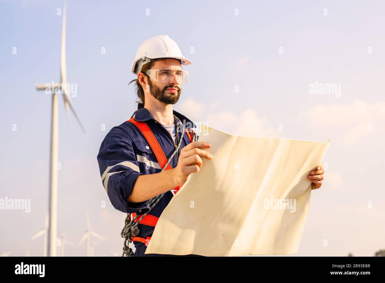 Engineer working with confident. Worker outdoor working. Mega project ...