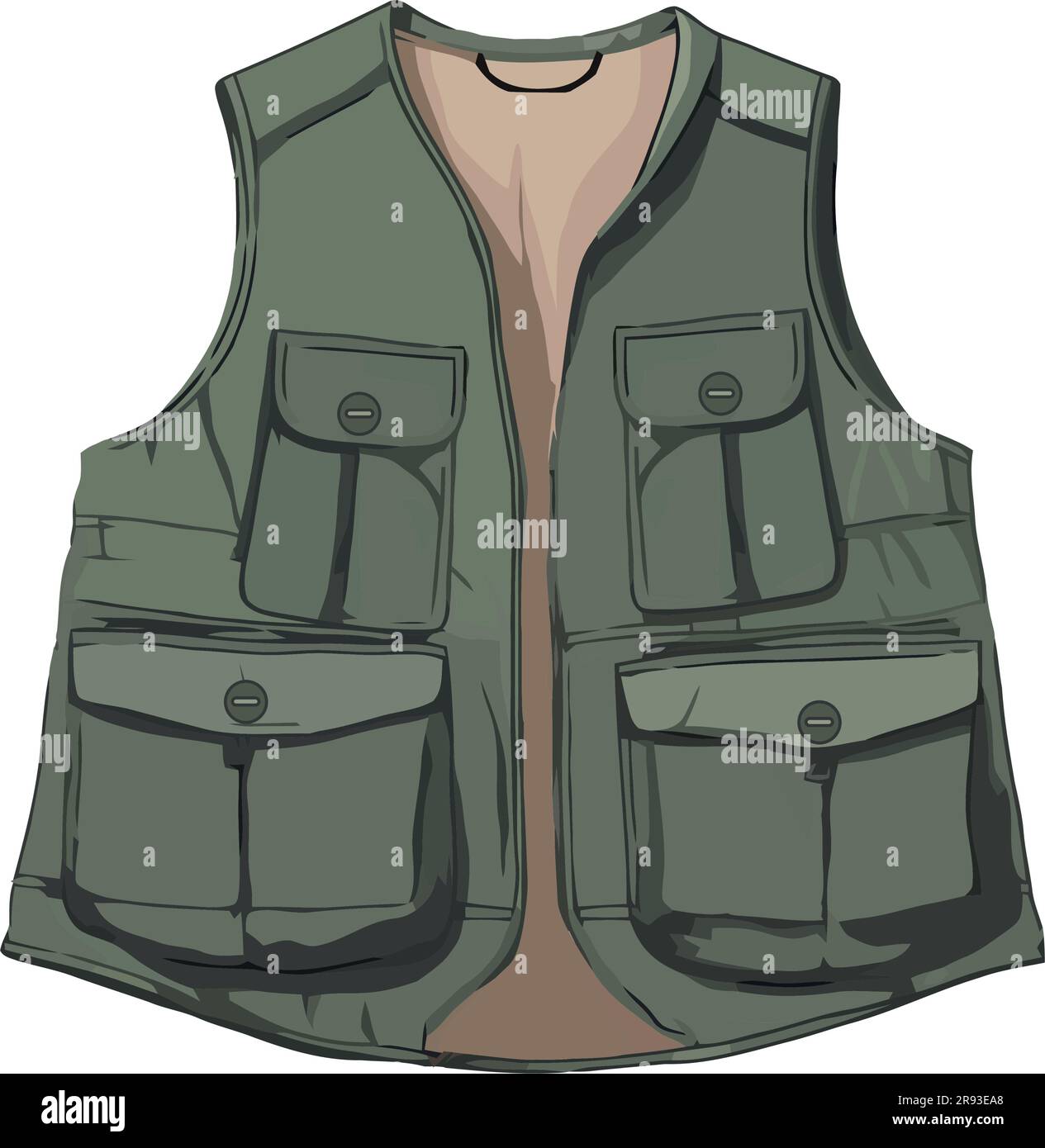 Hunter vest equipment with backdrop Stock Vector Image & Art - Alamy