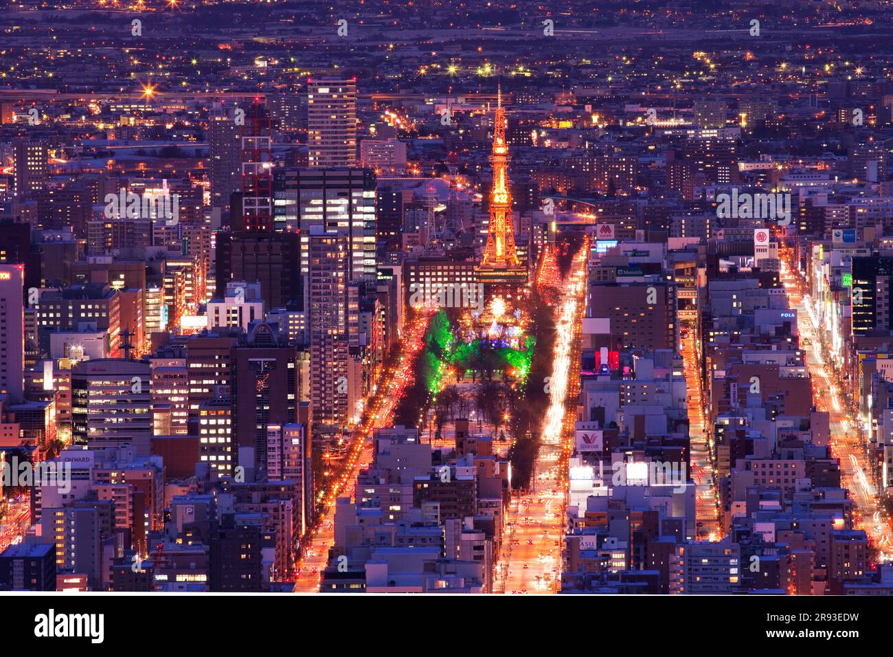Night View of Sapporo Stock Photo - Alamy
