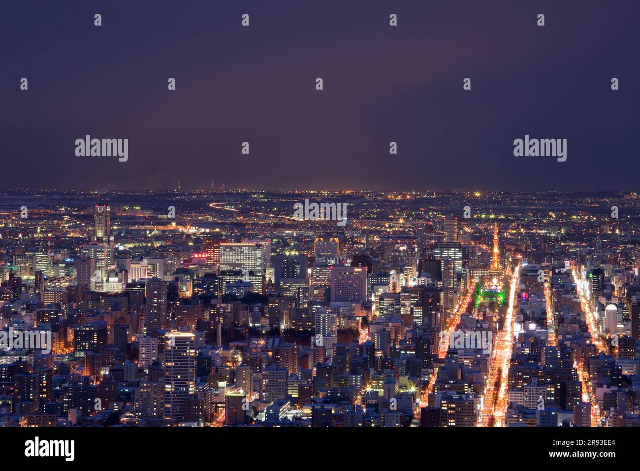 Night View of Sapporo Stock Photo - Alamy