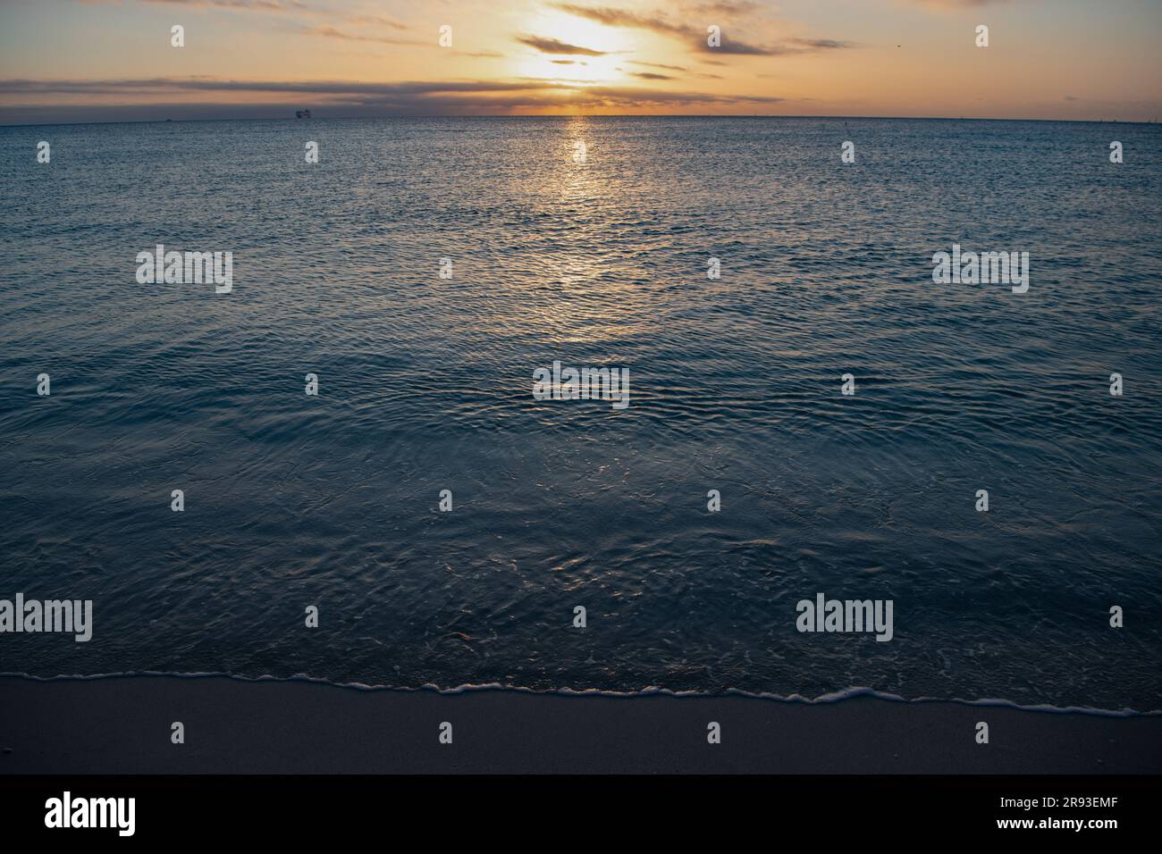 beautiful evening sky with ocean water on the summer beach Stock Photo ...