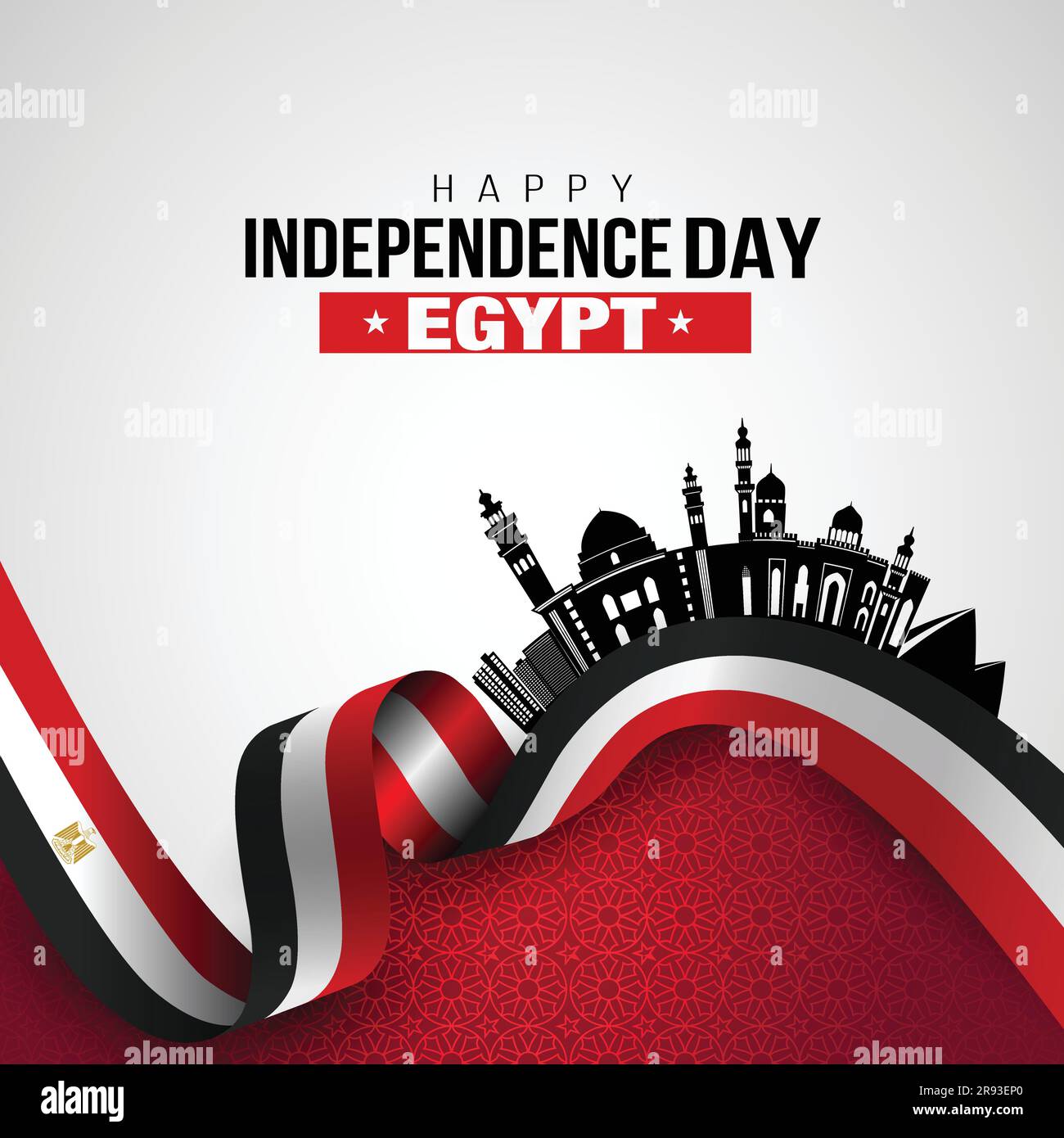 happy independence day Egypt greetings. vector illustration design ...
