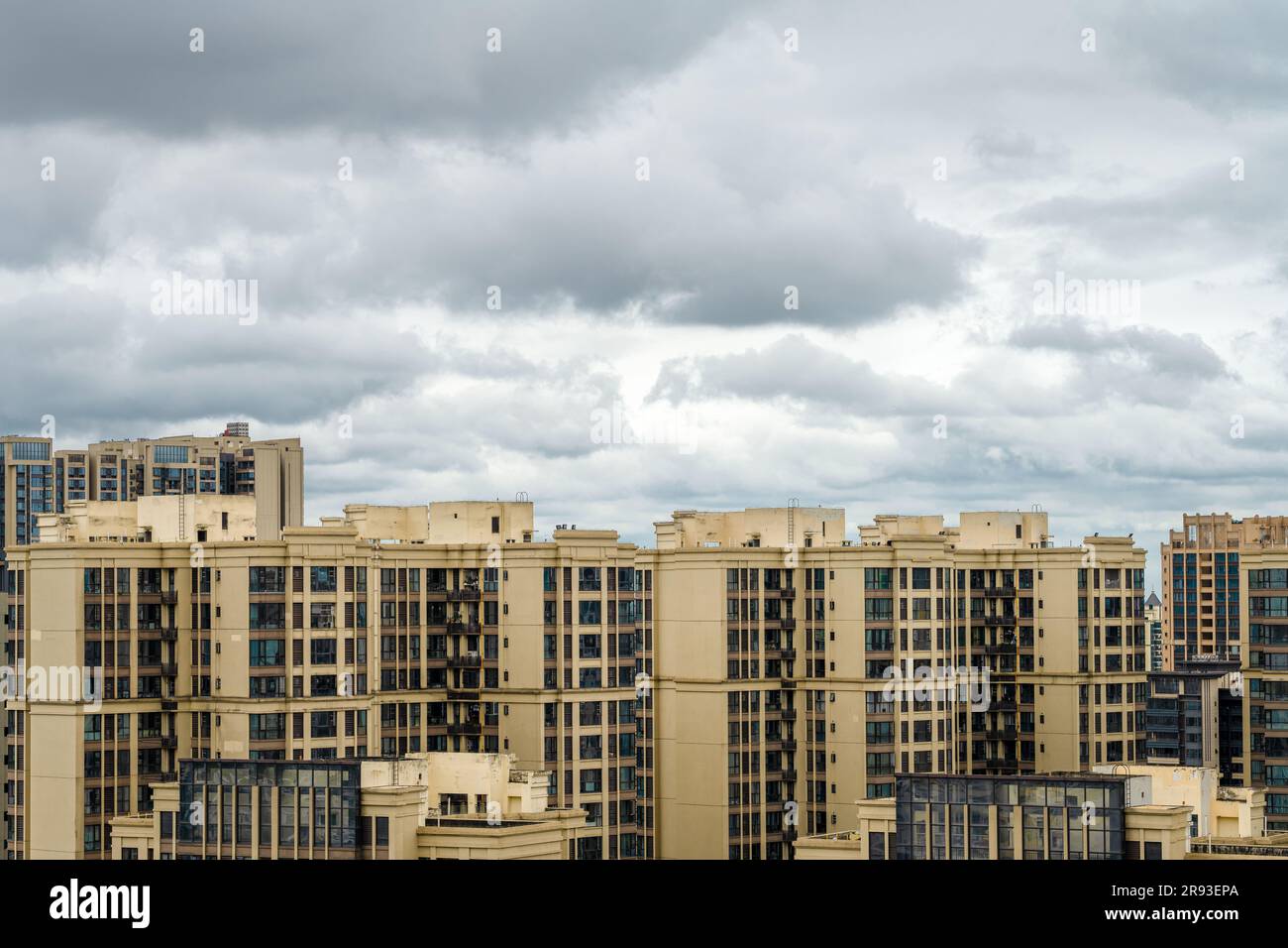 Chengdu city with cloudy weather Stock Photo - Alamy