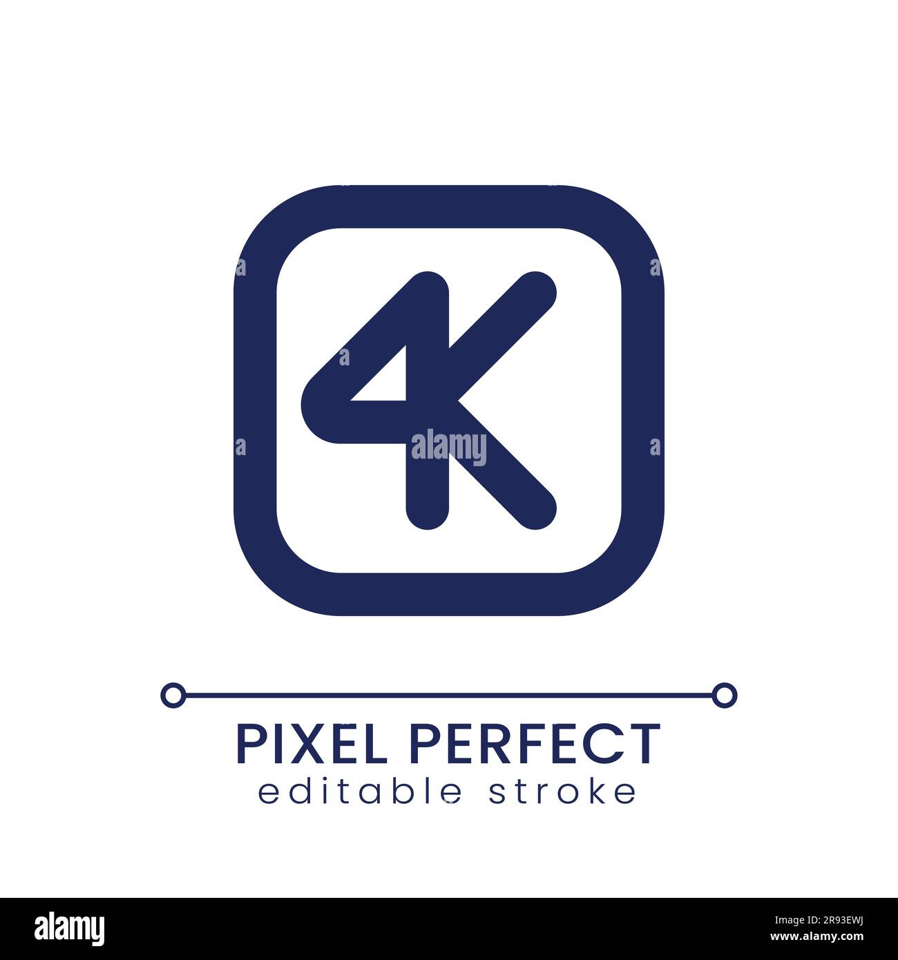 4k Resolution Pixel Perfect Linear Ui Icon Stock Vector Image And Art Alamy