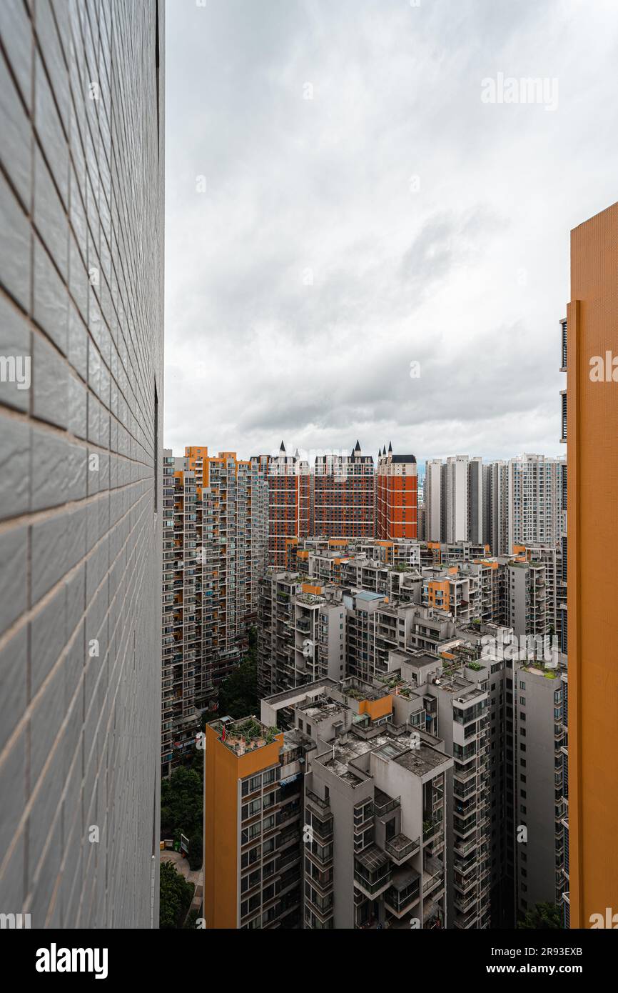 Chengdu city with cloudy weather Stock Photo - Alamy