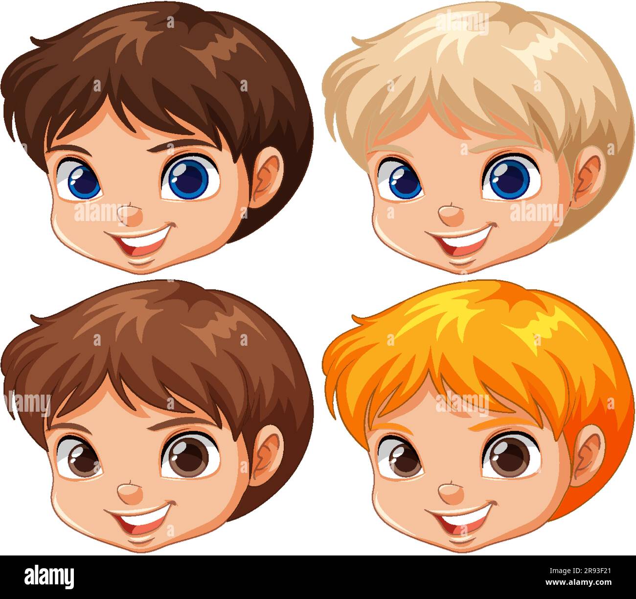 Cute boy face smiling illustration Stock Vector Image & Art - Alamy