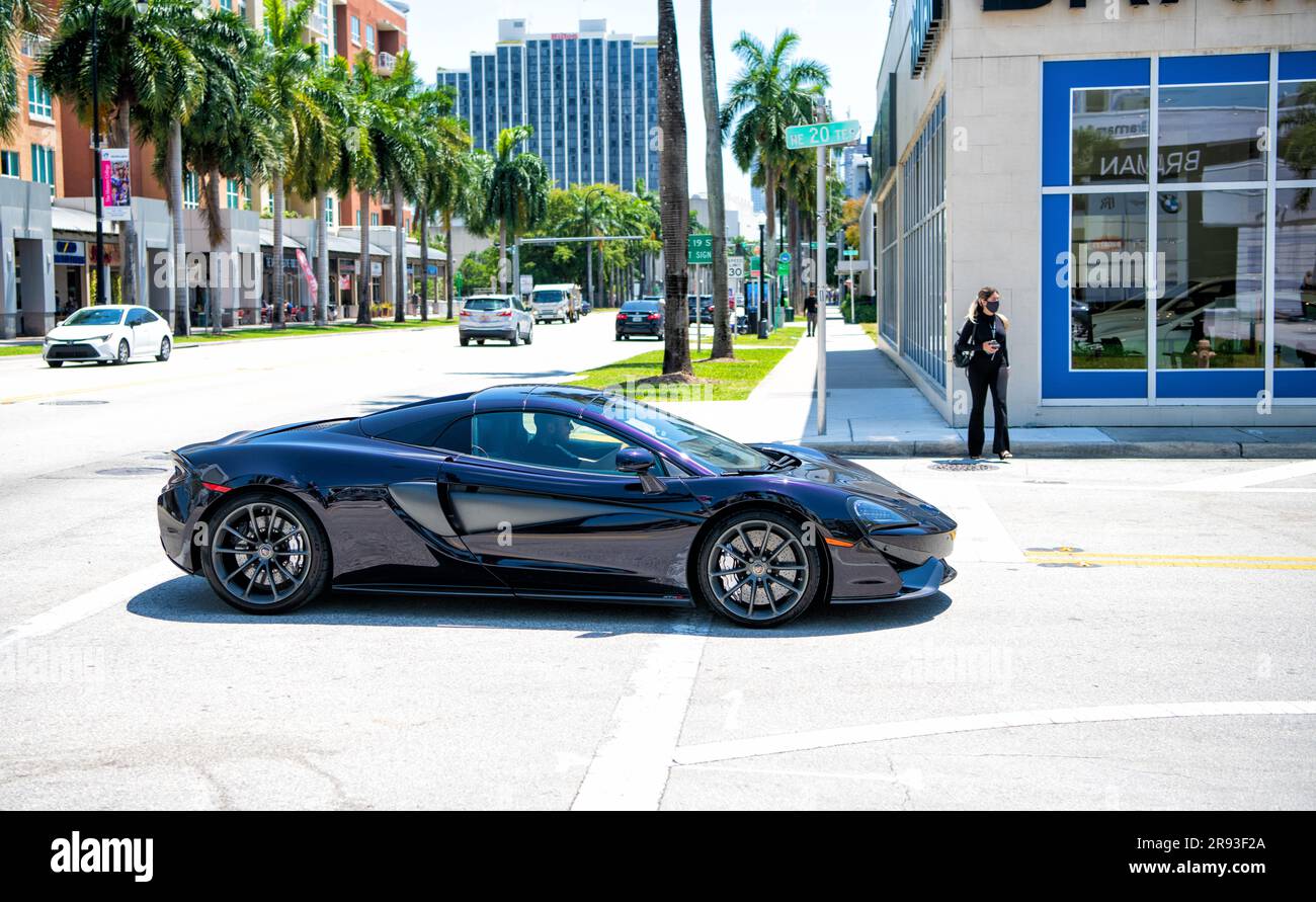 Miami Beach, Florida USA - April 15, 2021: mclaren limited 570GT MSO ...