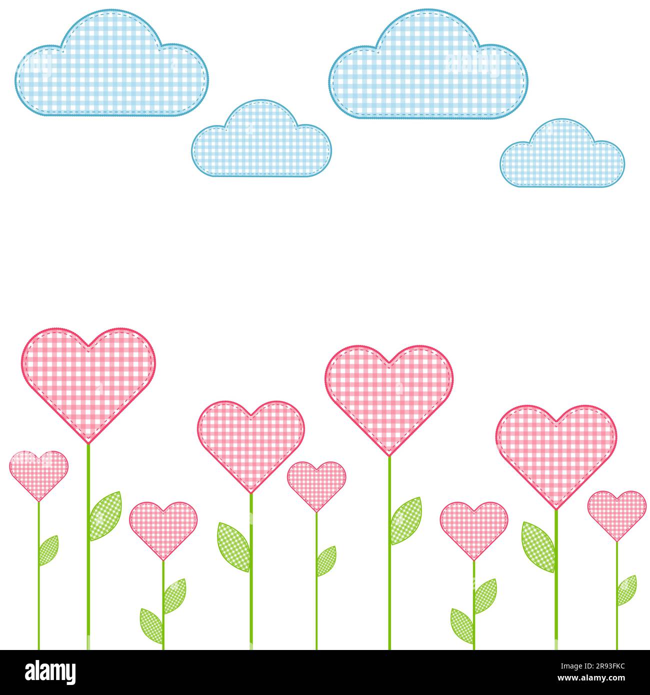 Heart flower background, vector illustration Stock Vector Image & Art ...