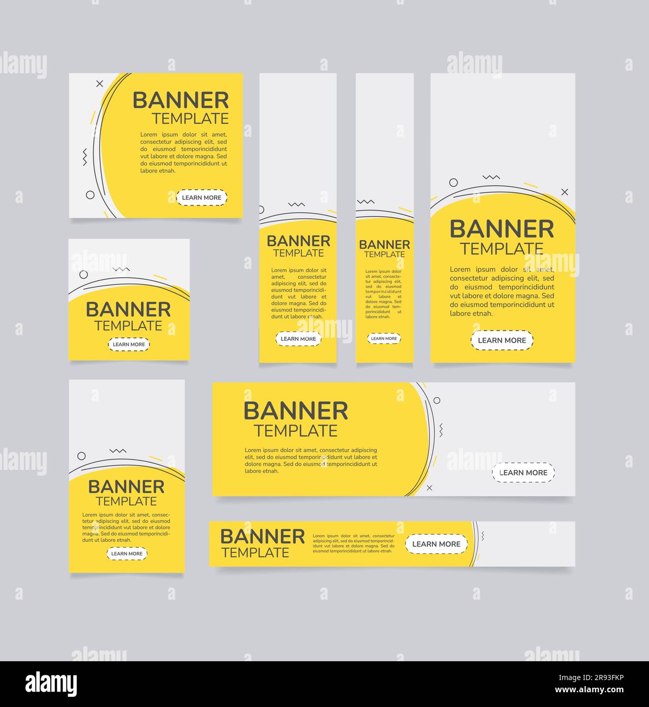 Retail campaign web banner design template Stock Vector Image & Art - Alamy
