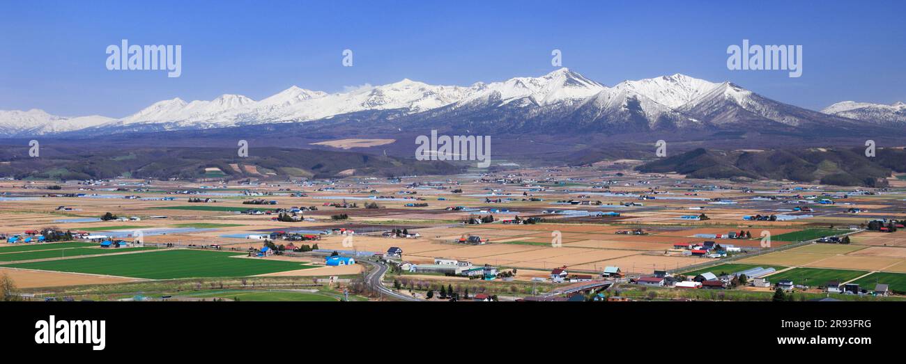 Furano Basin and Mt. Tokachi mountain range Stock Photo - Alamy