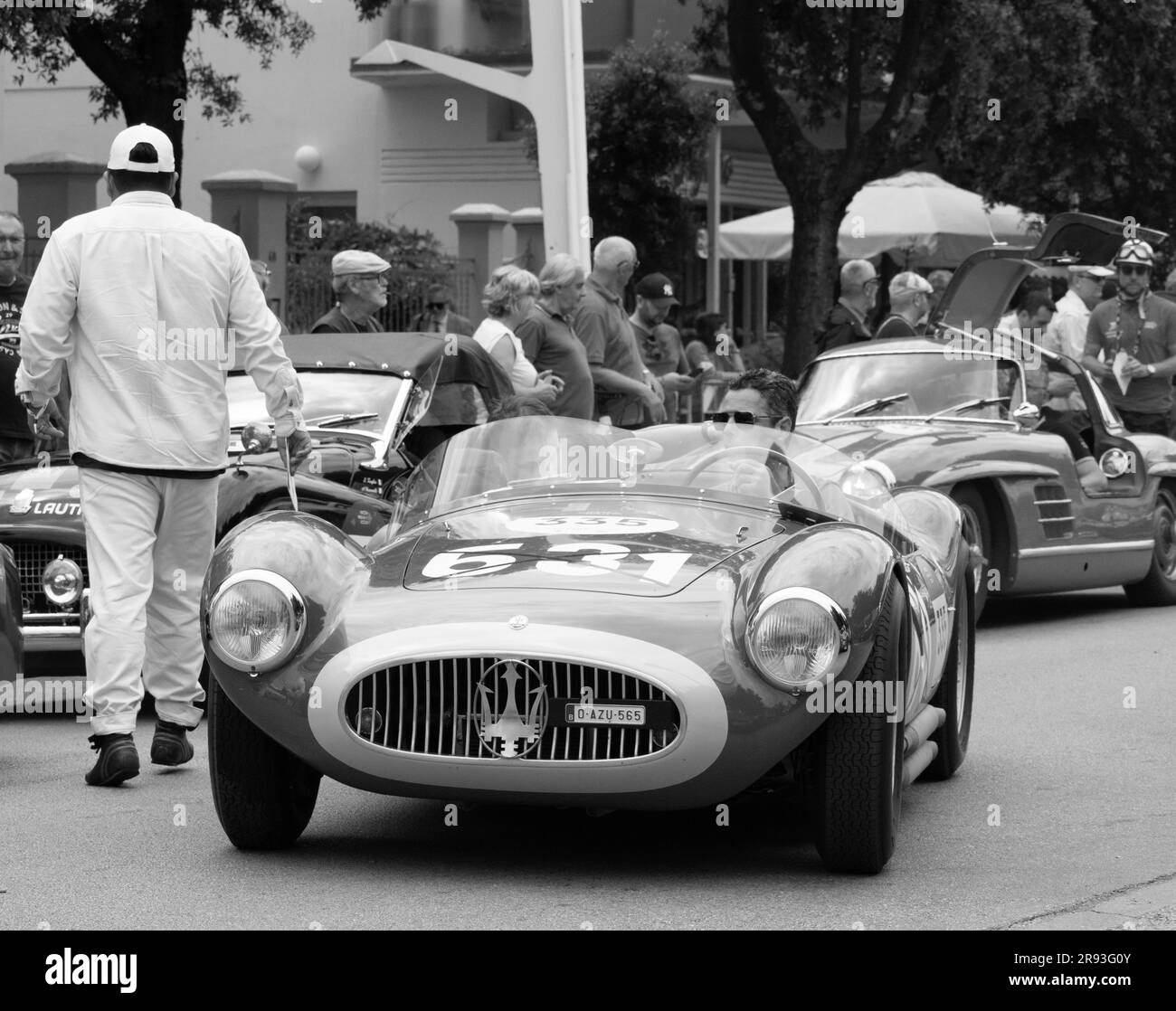 Pesaro , ITALY - jun 14 - 2023 : MASERATI A6 GCS 53 FANTUZZI 1955 on an ...