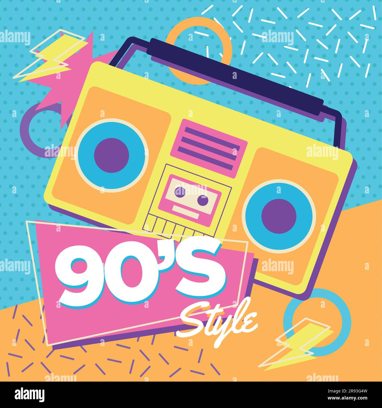 Isolated colored radio Nostalgic retro background Vector Stock Vector ...