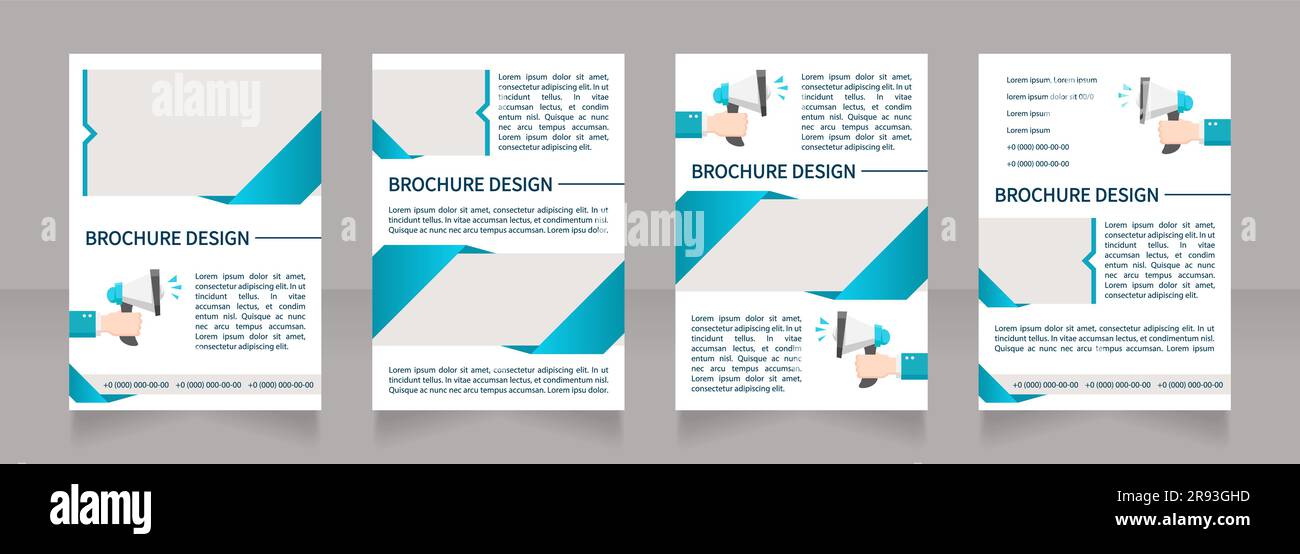 Candidate engagement methods blank brochure layout design Stock Vector ...