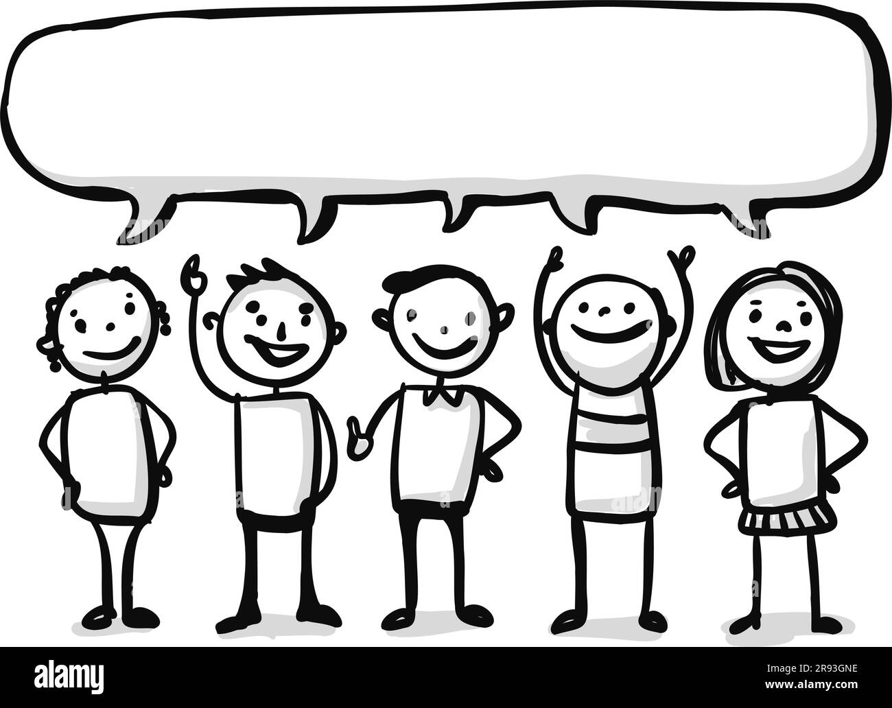 Group Conversation Clipart Black And White