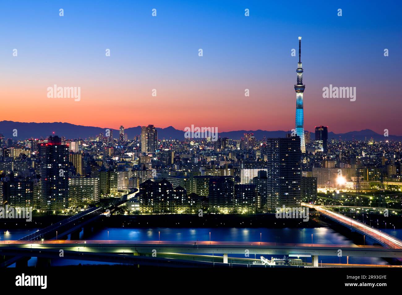 Night view of Tokyo Sky Tree Stock Photo - Alamy