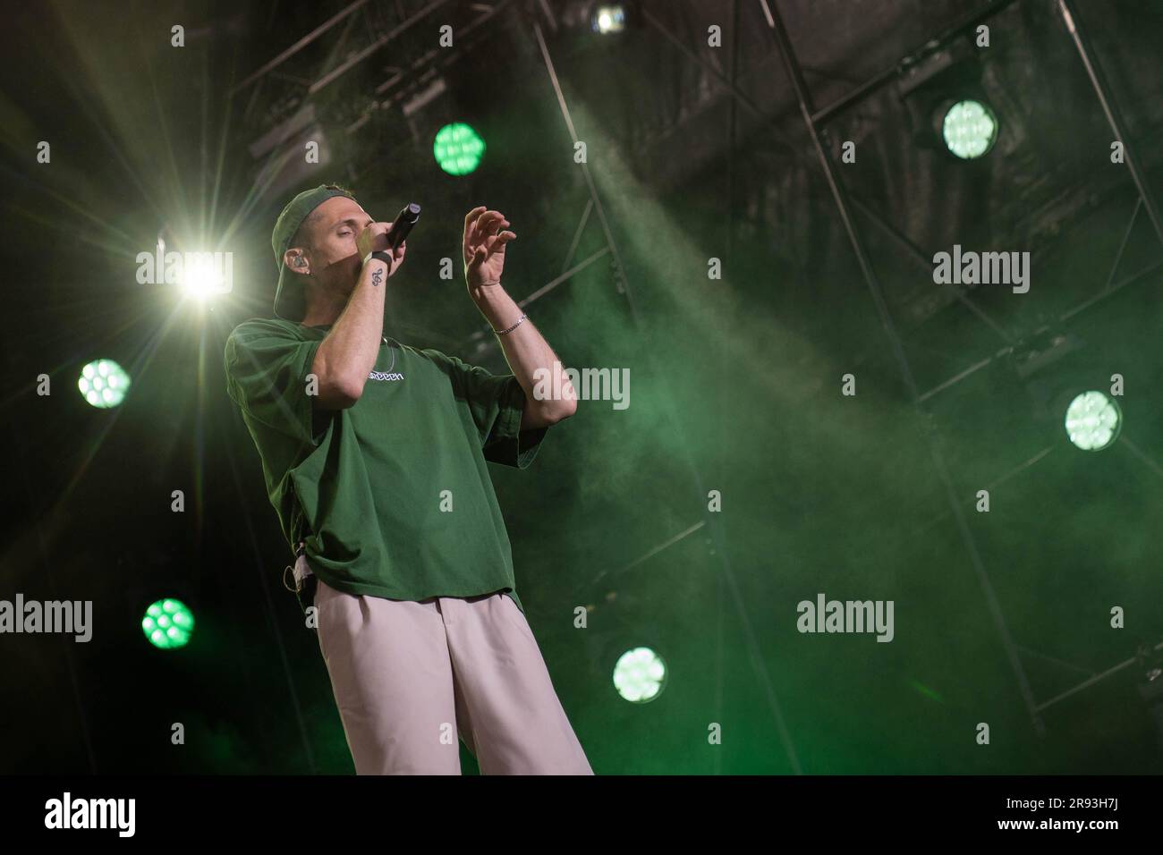 Vienna, Austria. 23 June 2023. German rapper GReeeN on the main stage ...