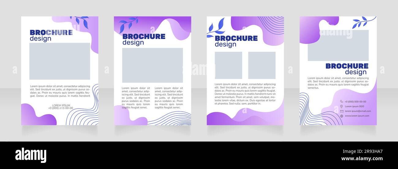 Organic cosmetics brand promo blank brochure design Stock Vector Image ...