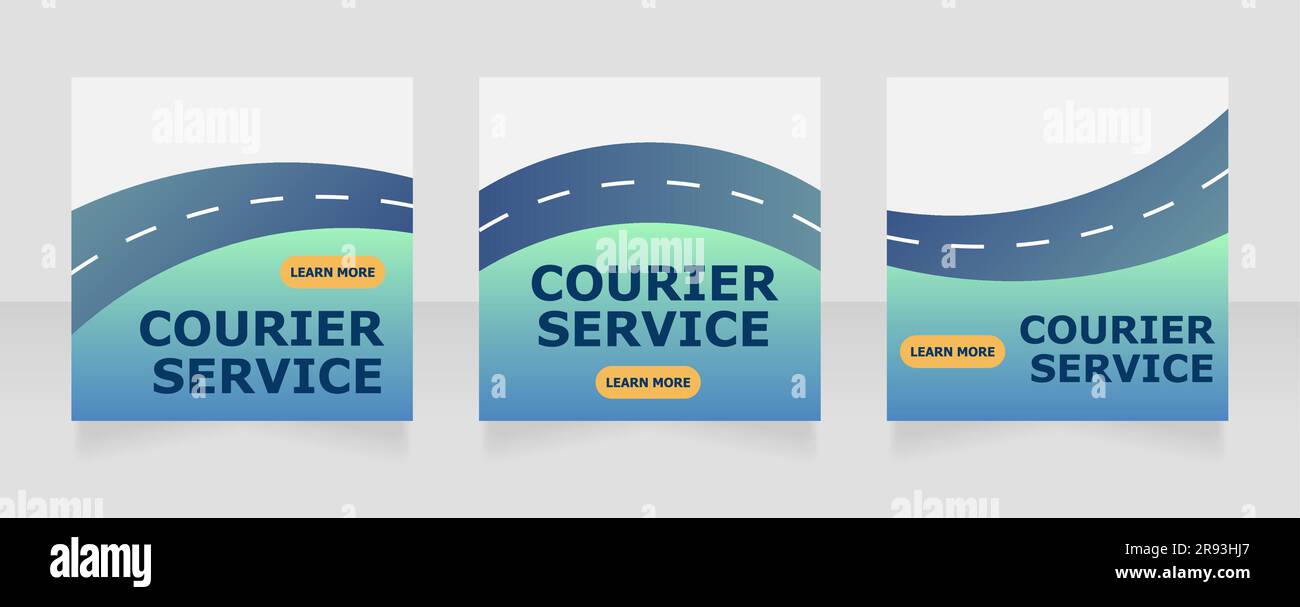 Freight transport service web banner design template Stock Vector Image ...