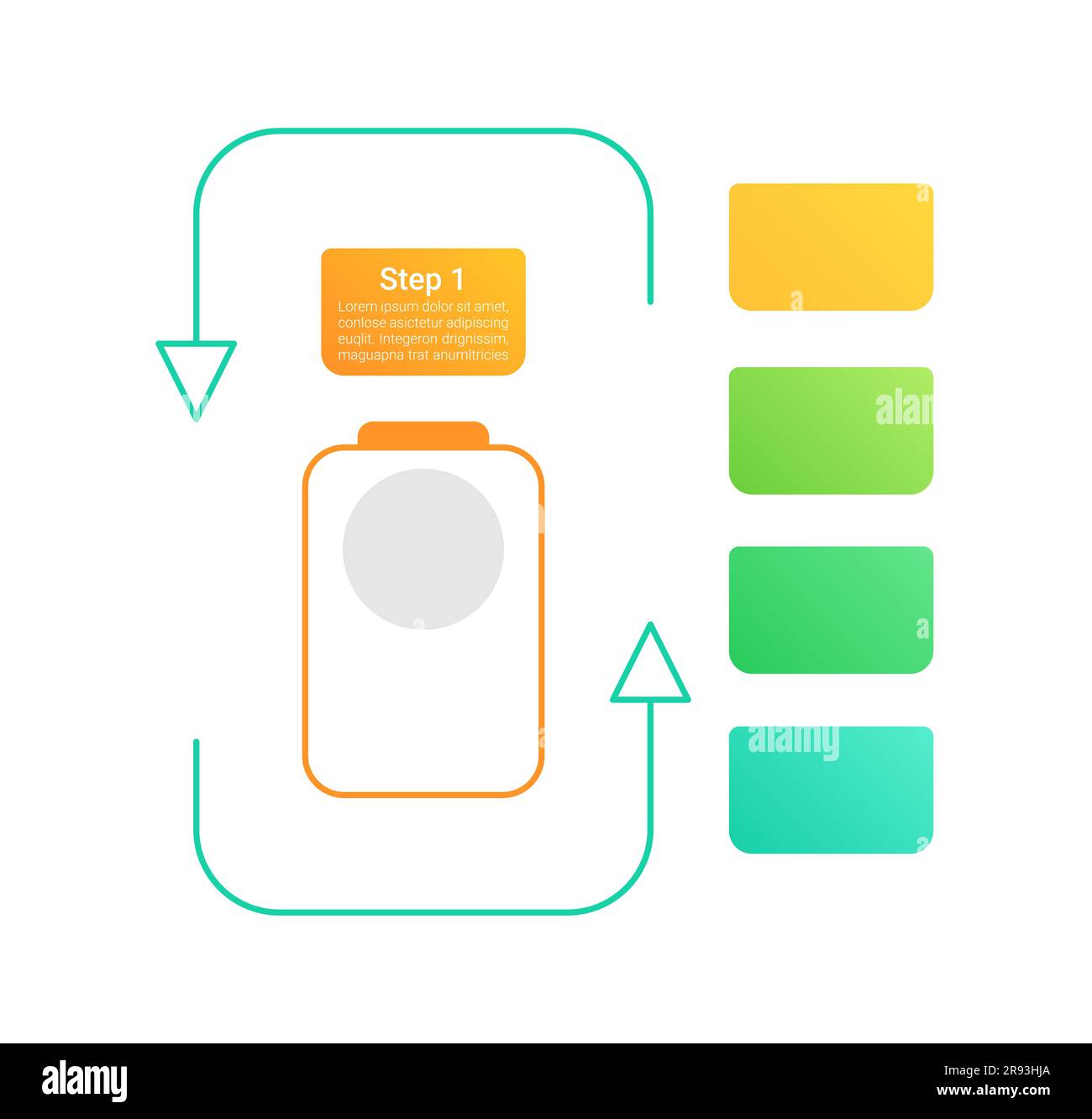 Battery charge indicator infographic chart design element set Stock ...