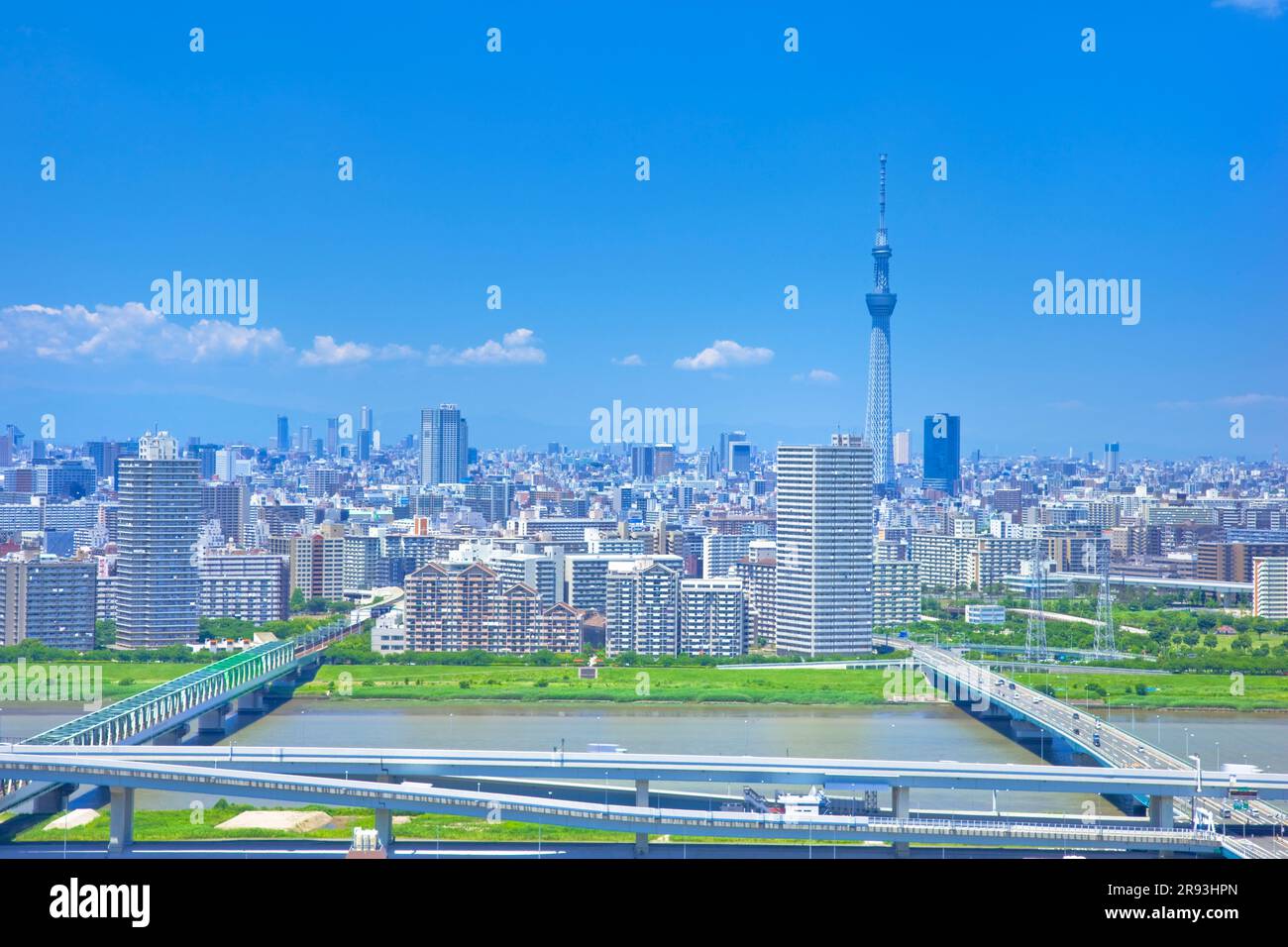 Tokyo Sky Tree and Arakawa Stock Photo - Alamy