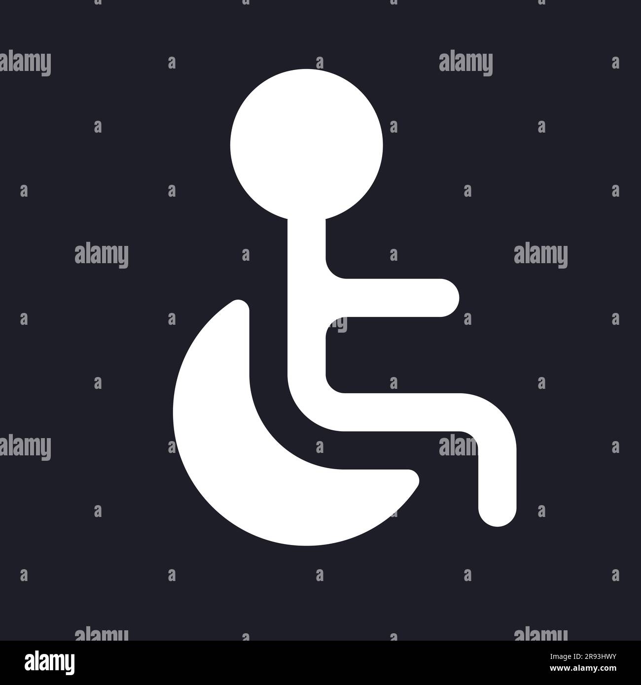 Disability dark mode glyph ui icon Stock Vector Image & Art - Alamy