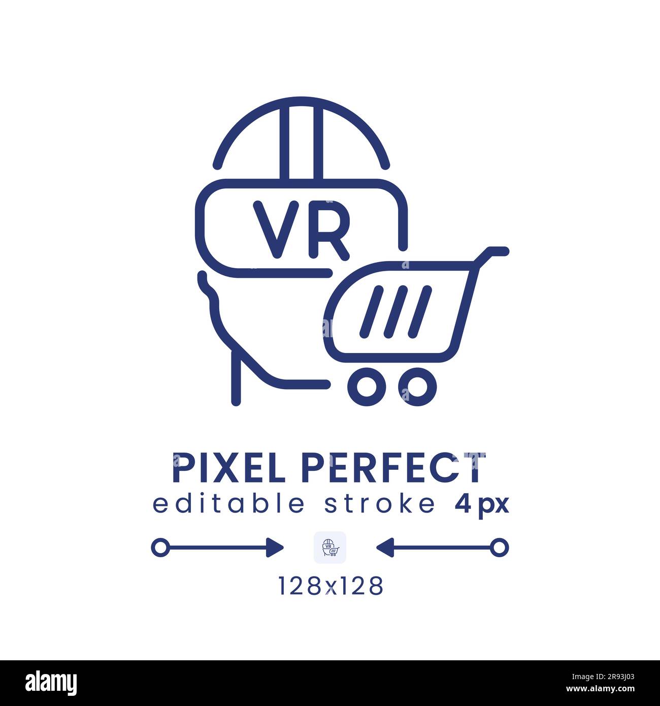 Virtual reality linear desktop icon Stock Vector Image & Art - Alamy