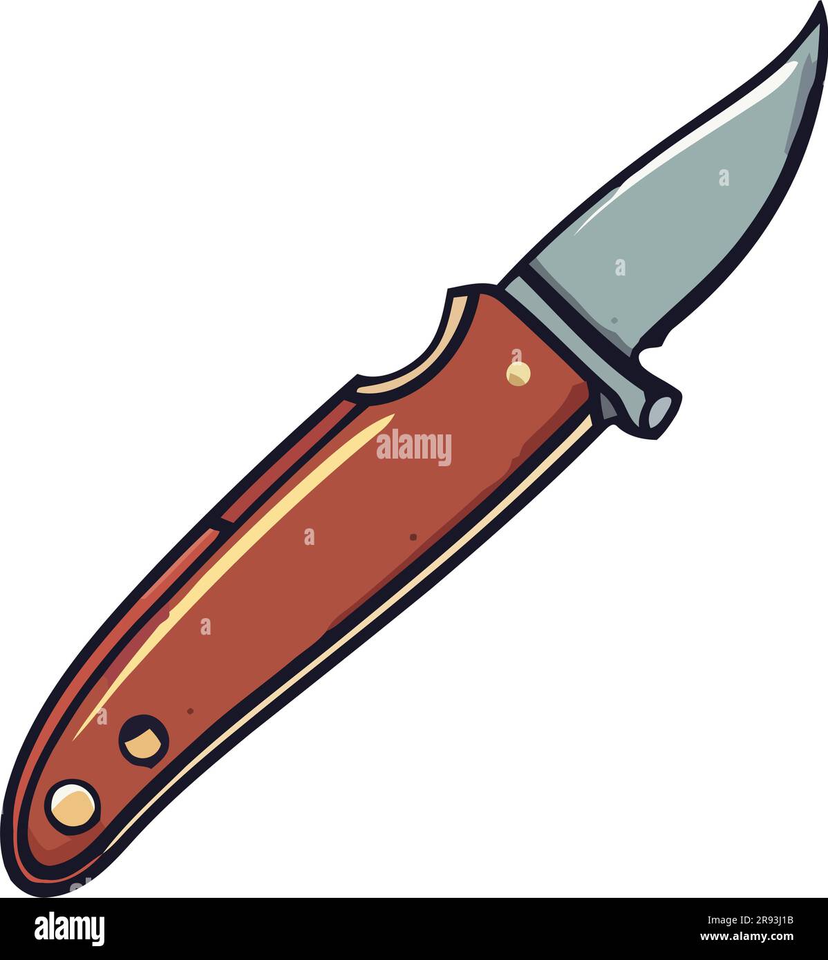 Sharp steel knife over white Stock Vector Image & Art - Alamy
