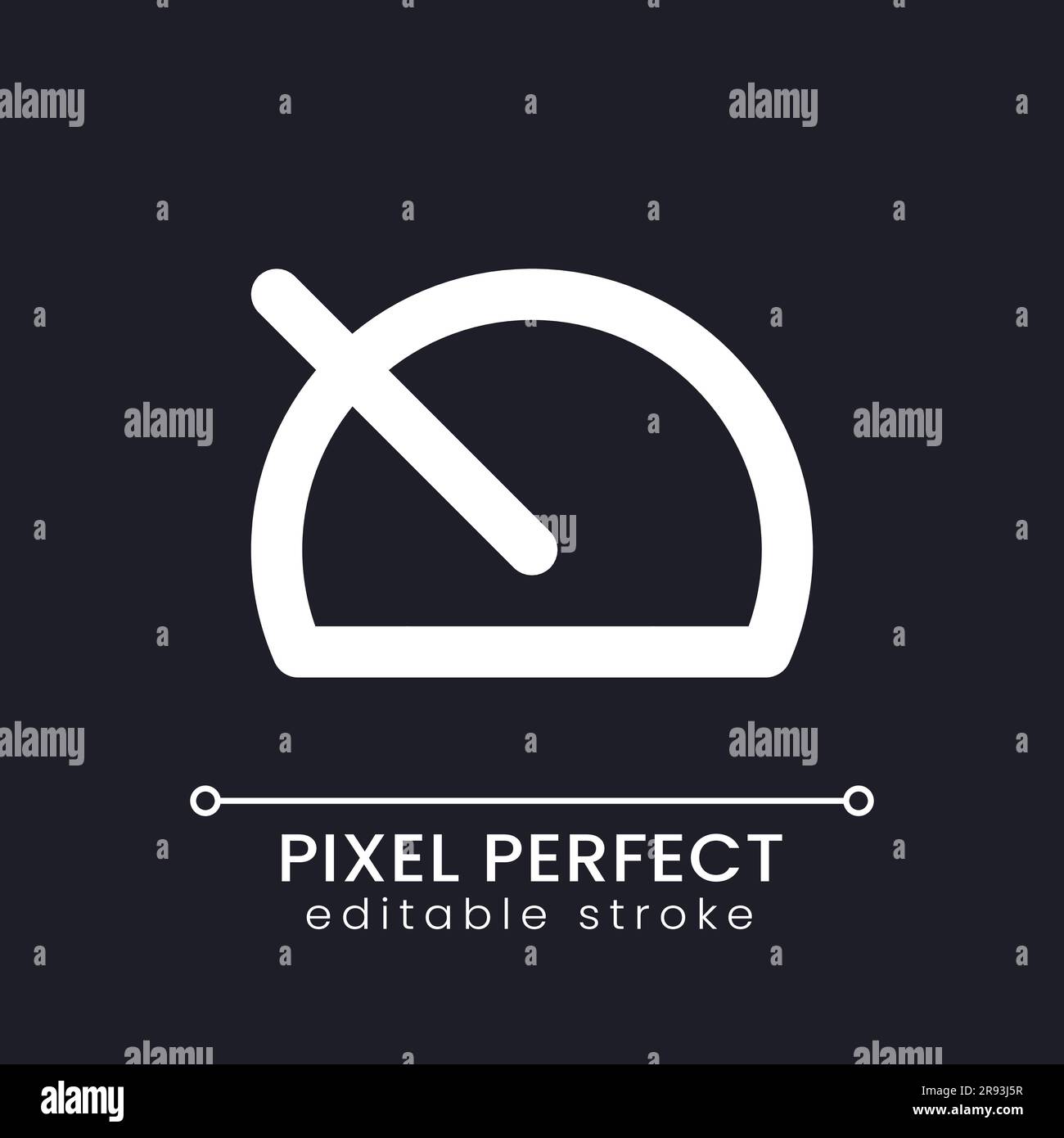 Slow down pixel perfect white linear ui icon for dark theme Stock ...