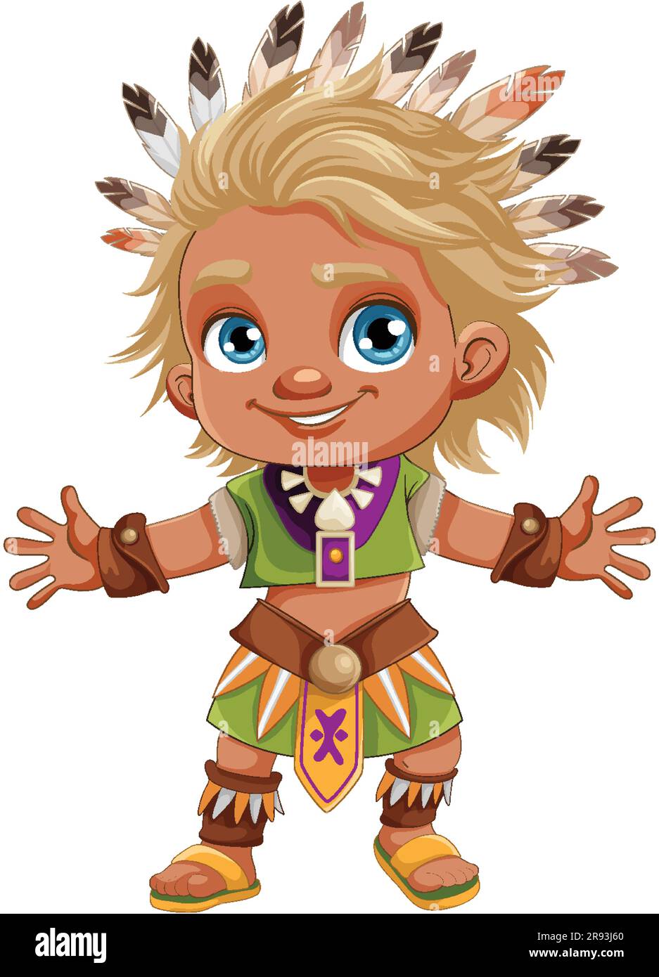 Cute Native American Cartoon