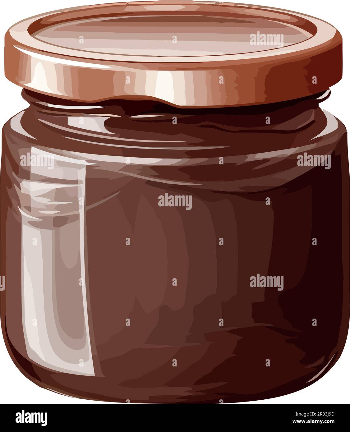 Organic chocolate jar over white Stock Vector Image & Art - Alamy