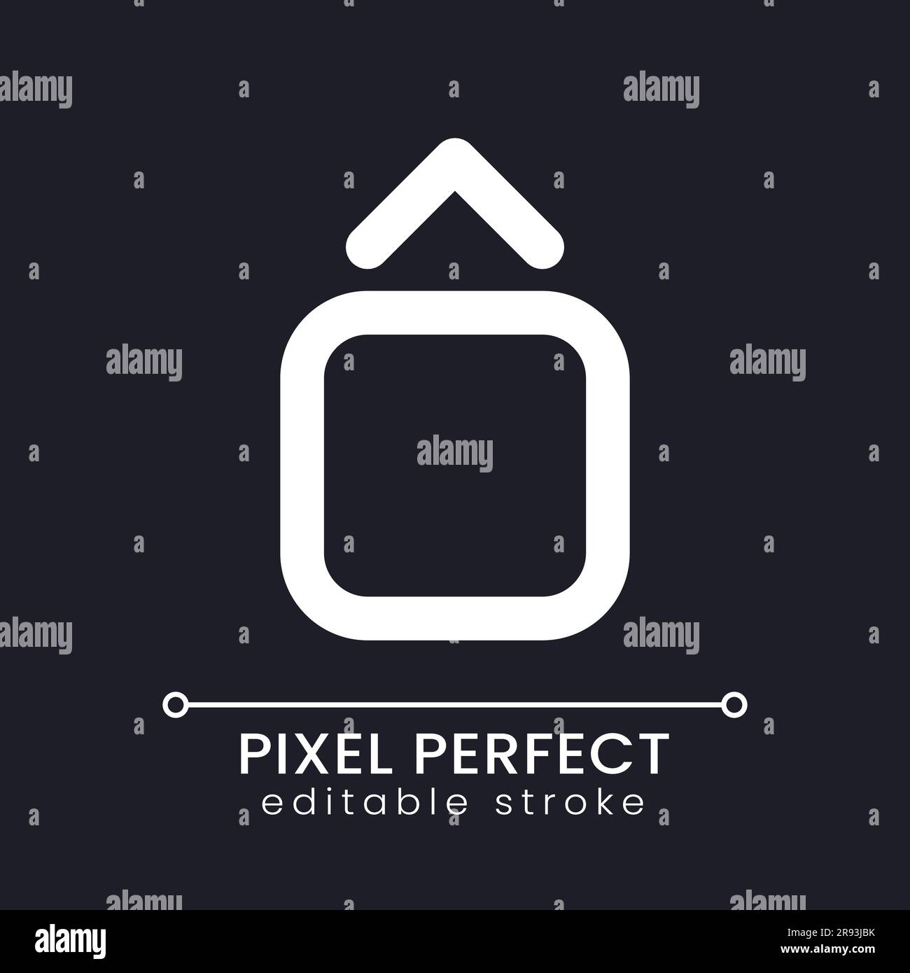Jump animation pixel perfect white linear ui icon for dark theme Stock Vector Image & Art - Alamy