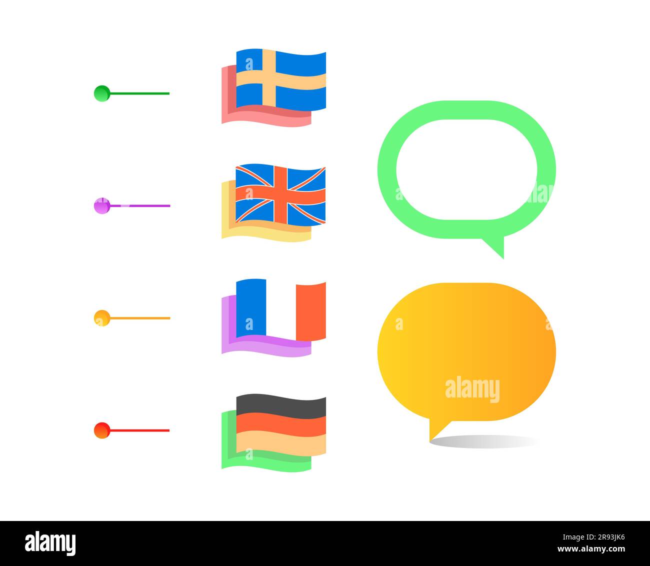 Teaching foreign languages infographic chart design element set Stock ...