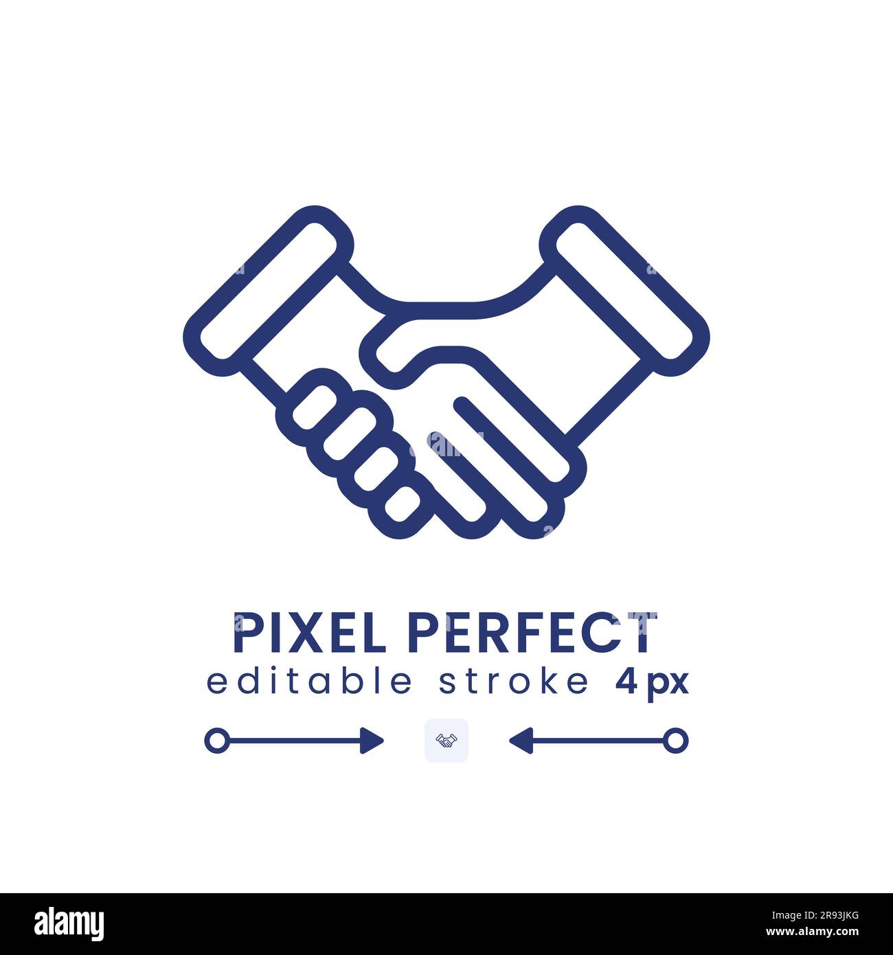 Handshake linear desktop icon Stock Vector Image & Art - Alamy