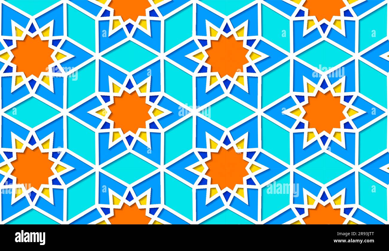 Arabic seamless girih pattern with classic islamic culture ornament ...