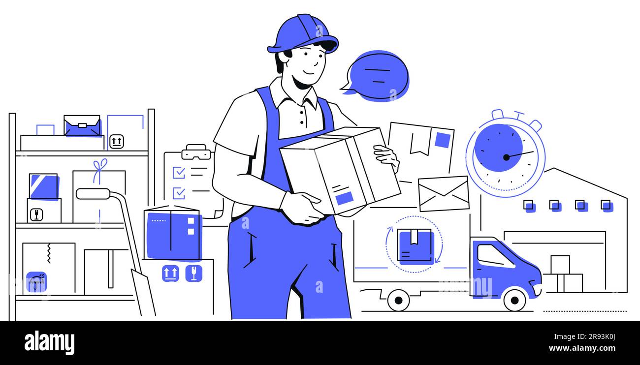 Courier express building Stock Vector Images - Alamy