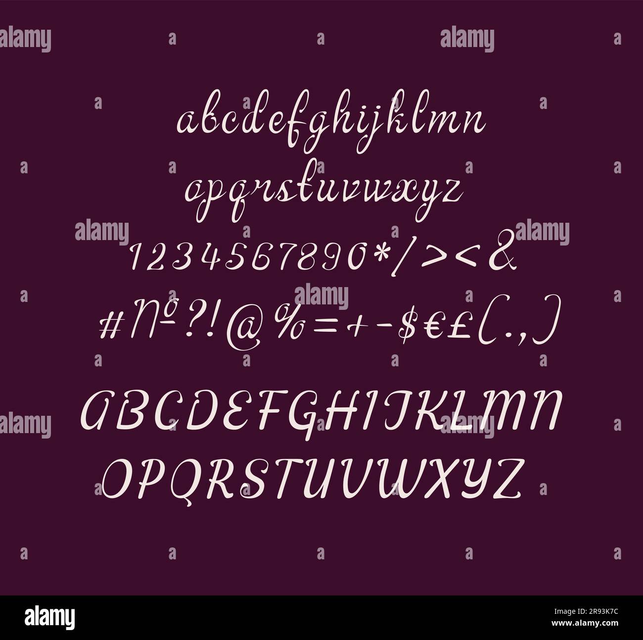 Handwritten alphabet set for dark theme Stock Vector Image & Art - Alamy