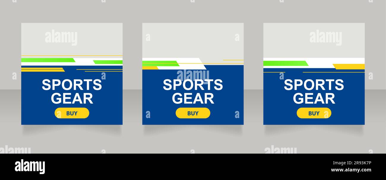 Sports gear and equipment shop web banner design template Stock Vector ...