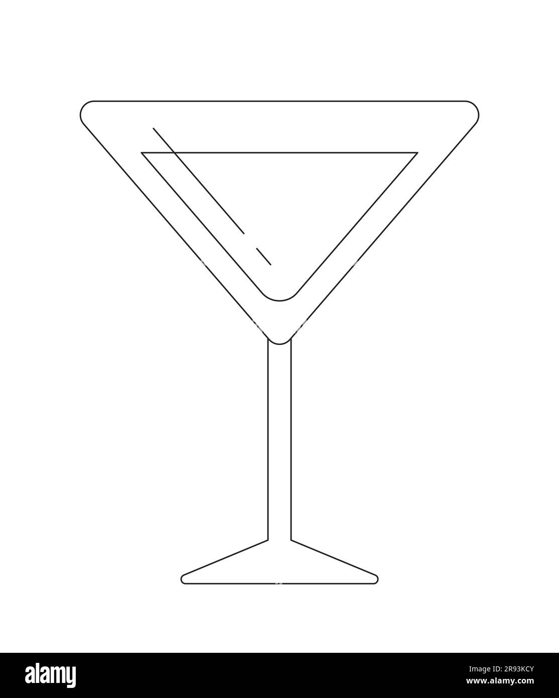Martini glass monochrome flat vector object Stock Vector Image & Art ...