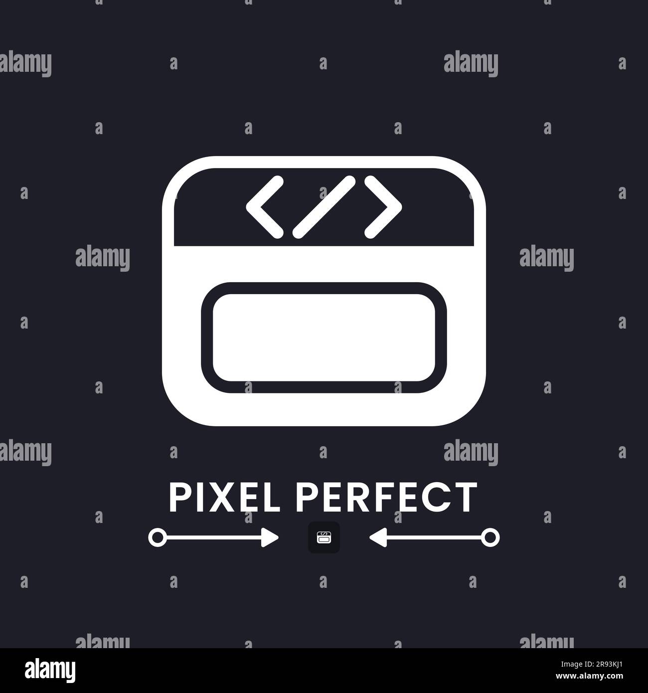Webpage coding white solid desktop icon Stock Vector Image & Art - Alamy
