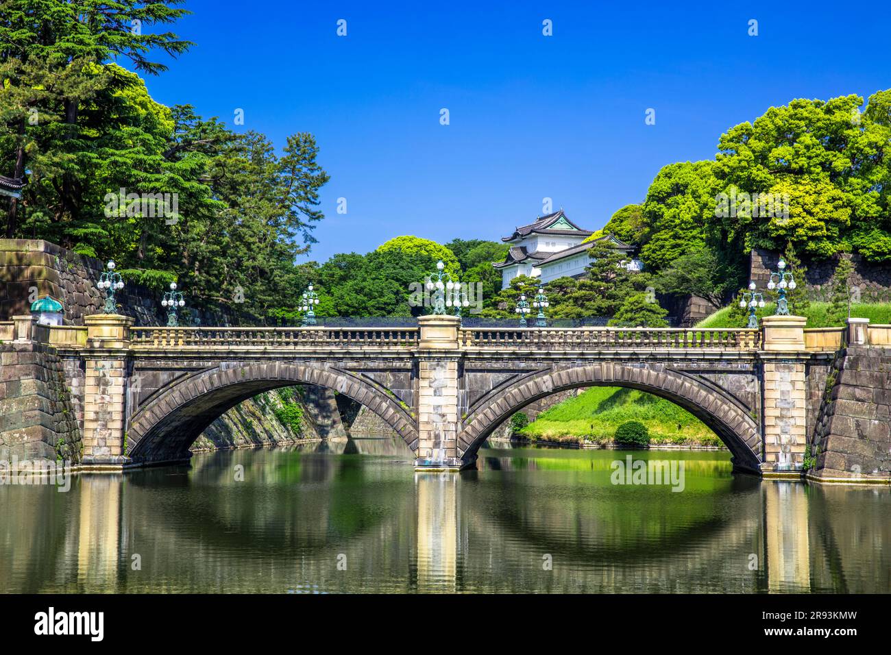 Nijubashi Bridge and Fushimi Tower Stock Photo - Alamy