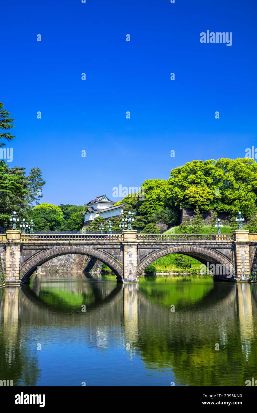 Nijubashi Bridge and Fushimi Tower Stock Photo - Alamy