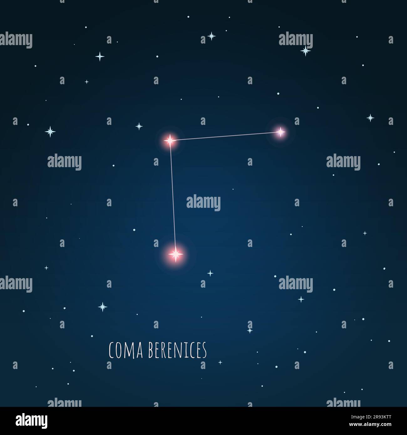 Constellation Coma Berenices scheme in starry sky Space Stock Vector Image & Art - Alamy